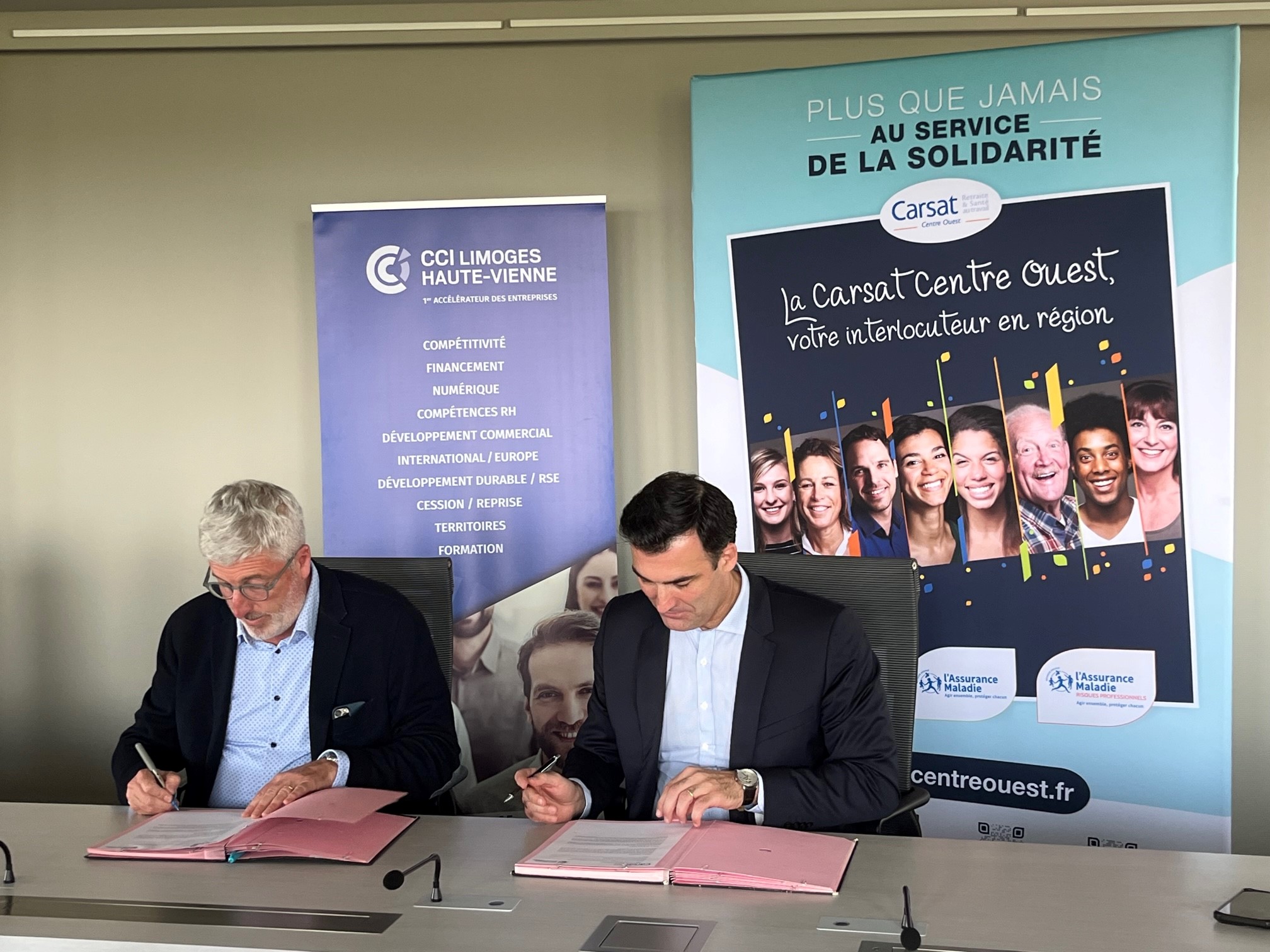 La Carsat Centre-Ouest et la CCI Limoges et Haute-Vienne signent une ...